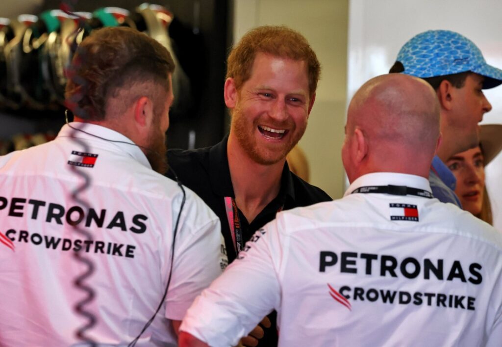 Prince Harry was a guest of Mercedes at the United States Grand Prix in ...