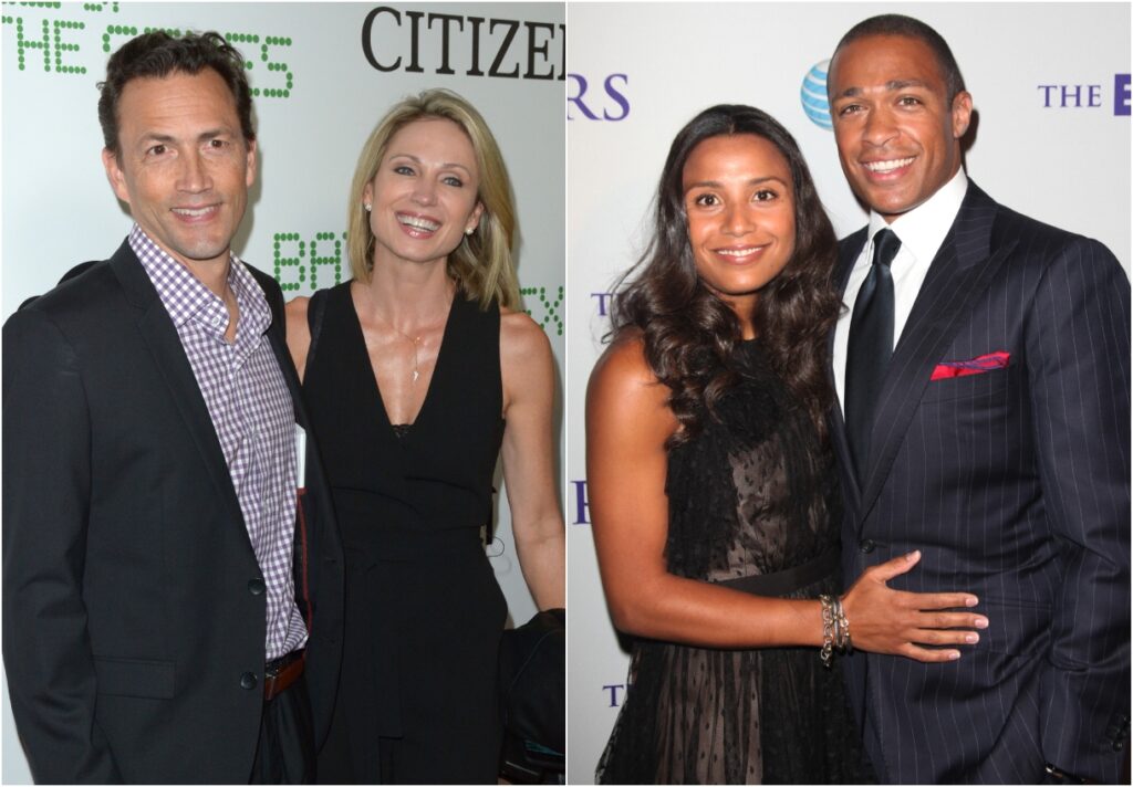 Amy Robach and T.J. Holmes’ exes, Andrew Shue and Marilee Fiebig, are ...