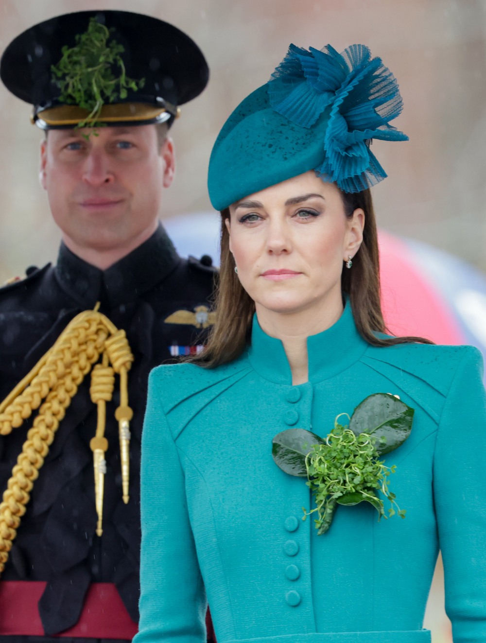 Prince William and Catherine, Princess of Wales attend The Irish Guards ...