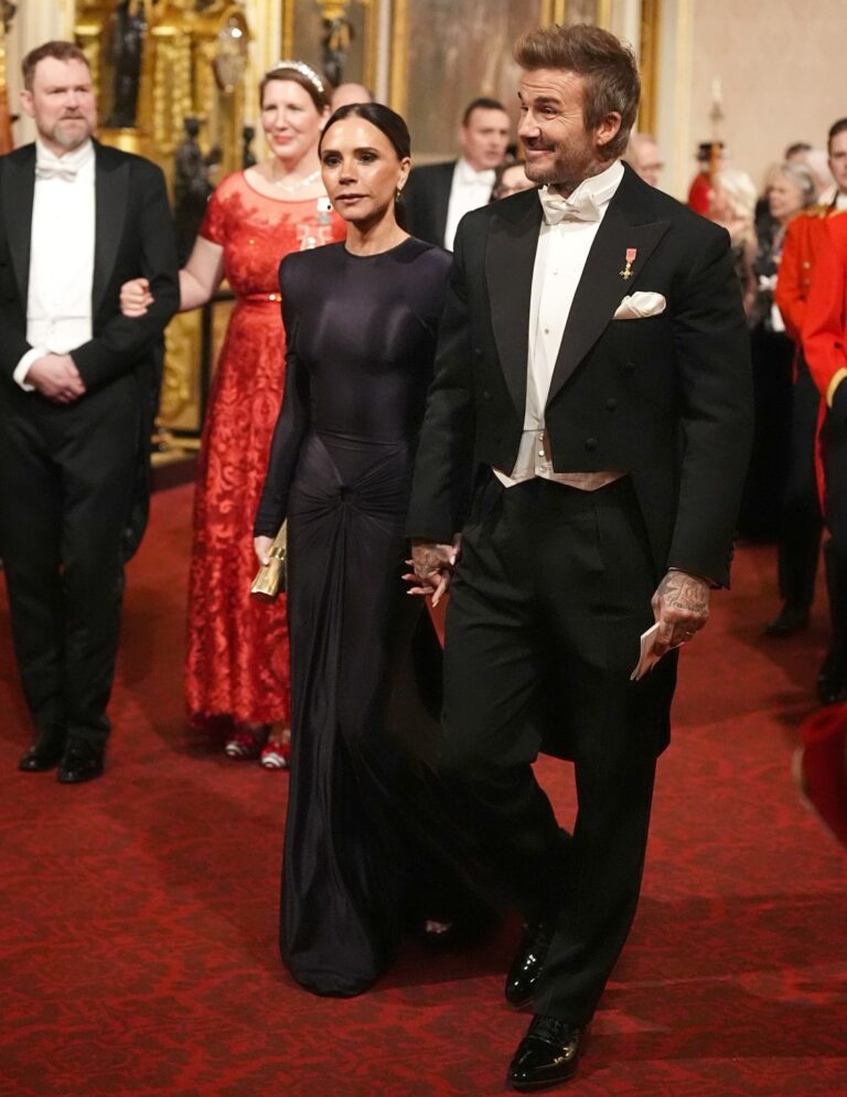 David & Victoria Beckham attended the state banquet for the Qatari royals