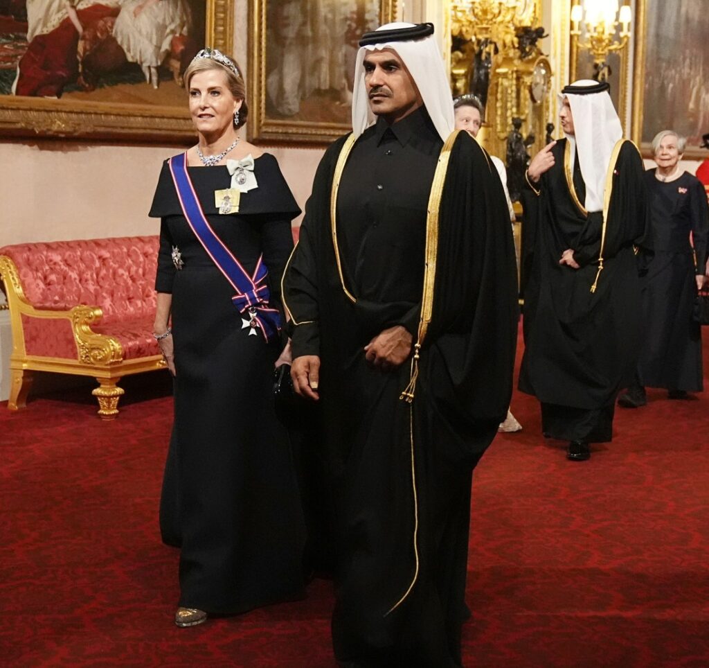 David & Victoria Beckham attended the state banquet for the Qatari royals