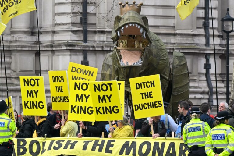 There’s a huge anti-monarchy protest outside of Westminster Abbey (updated)