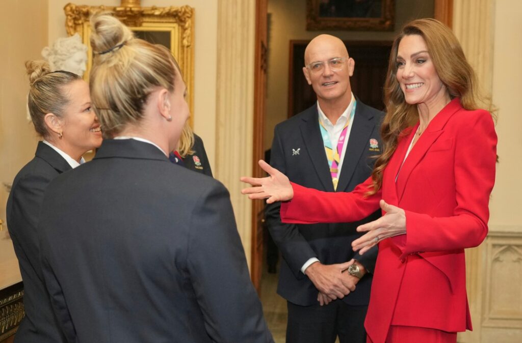 Princess Kate wore McQueen for a Windsor Castle reception for the Red Roses