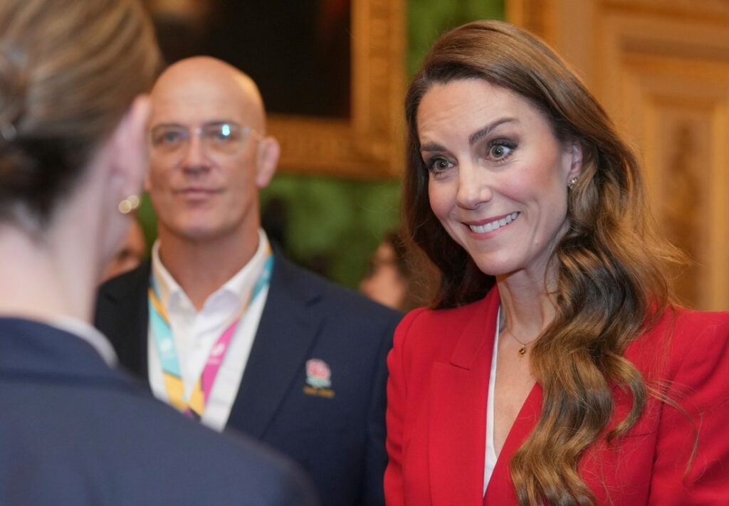 Princess Kate wore McQueen for a Windsor Castle reception for the Red Roses