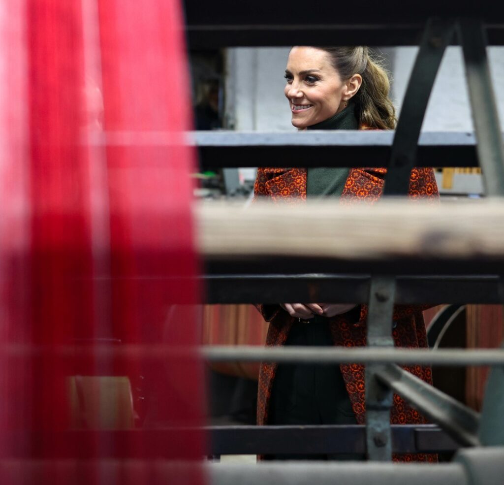 Princess Kate wore a patterned coat to visit a Welsh brand made famous ...