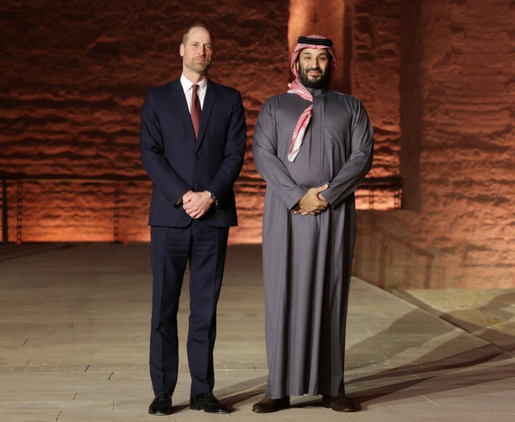 Prince William had a photo-op with Mohammed bin Salman in Saudi Arabia