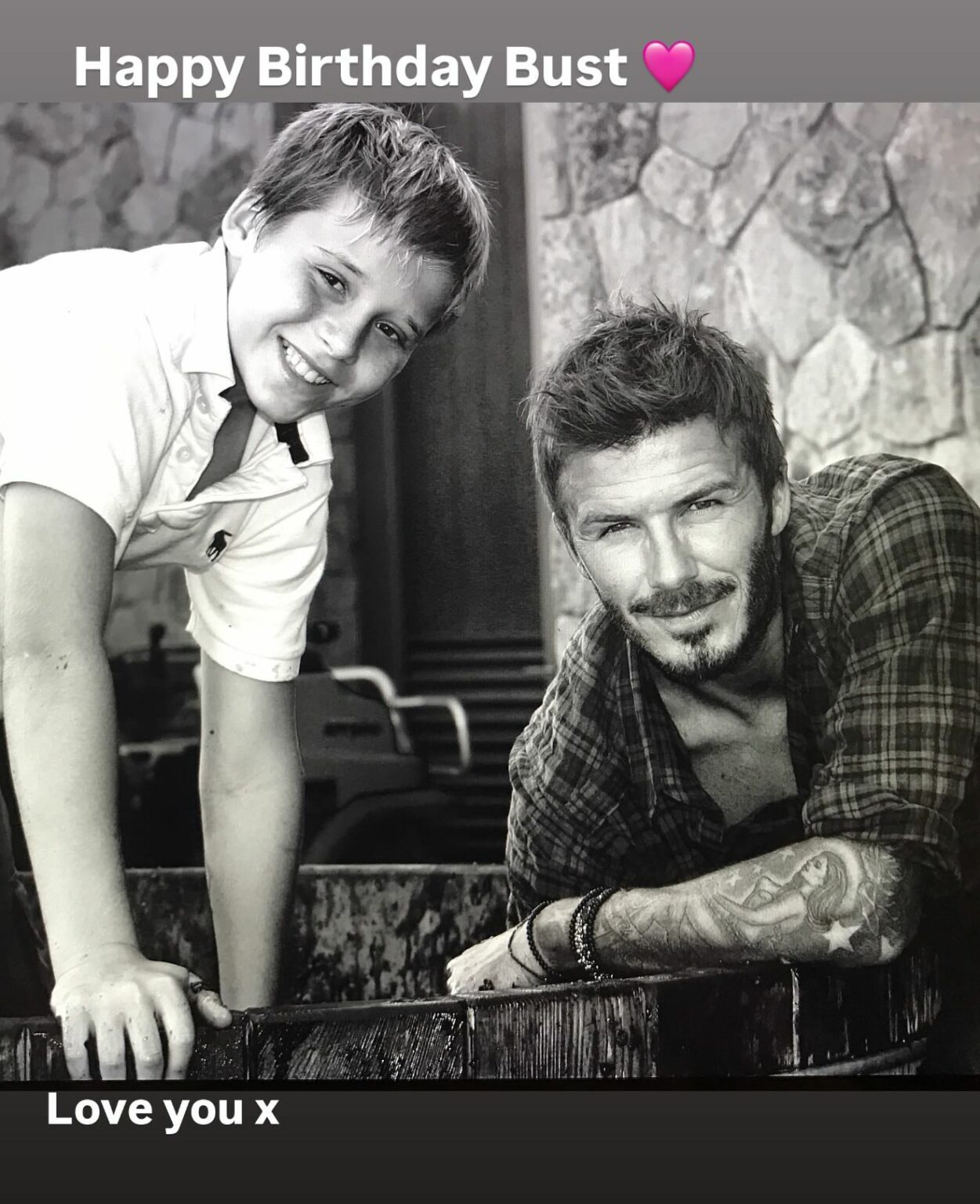 David Beckham posted birthday messages to Brooklyn Beckham on Instagram